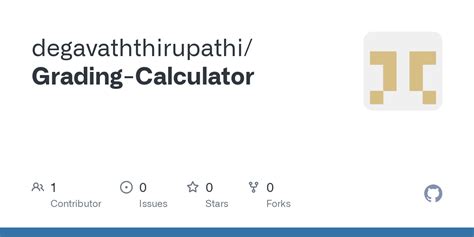 Github Degavaththirupathigrading Calculator