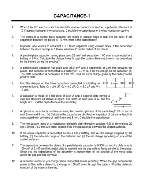 Capacitor Calculating Capacitance Validated Vikas Agarwal Mt Physics Pdf