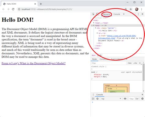 Document Object Model Cis 526 Textbook