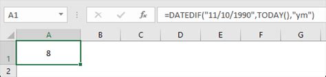 Excel S DATEDIF Function Quick Guide With An Example