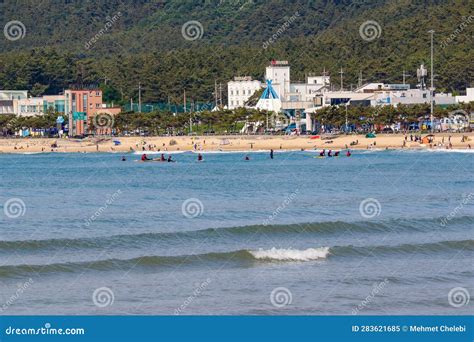 View Of The Coastal City Beach In The Summer Mallipo Beach Taean Gun