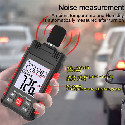 Digital Decibel Meter Sound Level Meter Noise Meter A Frequency Weight Dba Intendvision