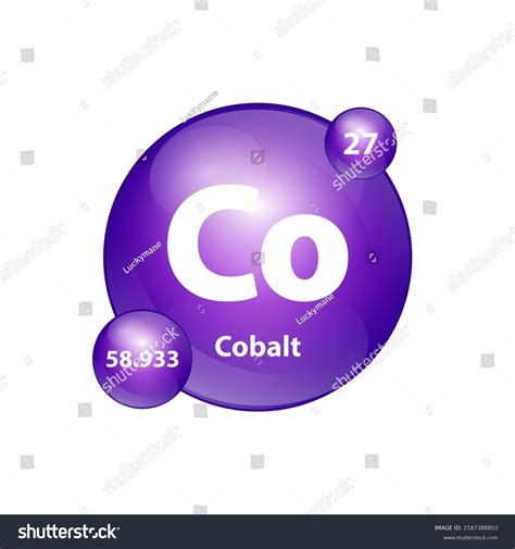 Cobalt Co Icon Structure Chemical Element Stock Vector Royalty Free 2187388803 Shutterstock
