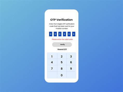 Otp Verification Error Screen Design By Soundharya On Dribbble