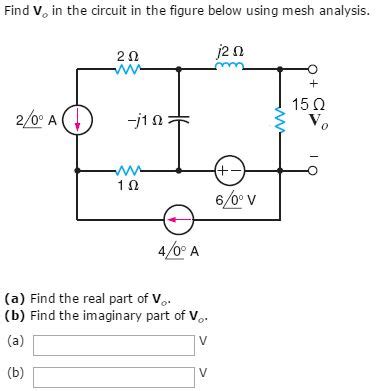 Solved Find Vo In The Circuit In The Figure Below Using Chegg