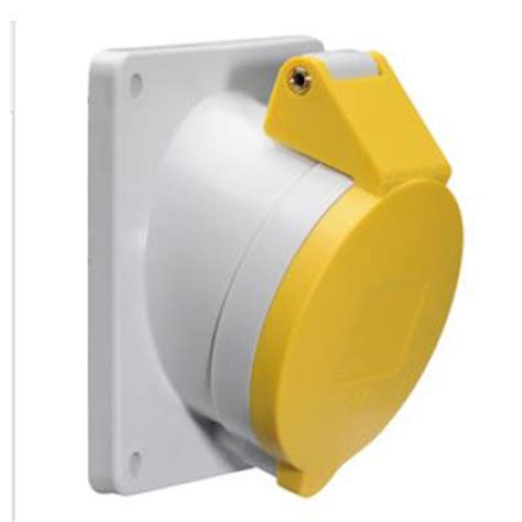 Ip44 And Ip67 Panel Mounting Socket Outlets Angled 16a 110v 4p Ip44 Panel Mounting Socket