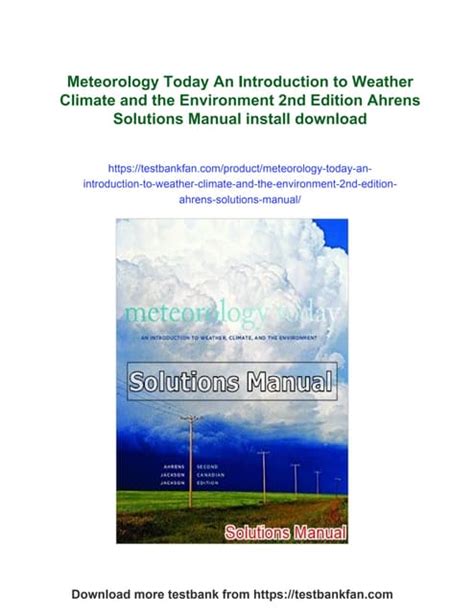 Meteorology Today An Introduction To Weather Climate And The Environment 2nd Edition Ahrens
