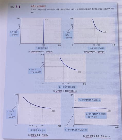 수요와 공급의 가격탄력성 그래프 지식in