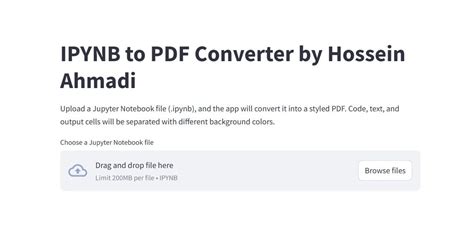 Hossein Ahmadi On Linkedin Datascience Streamlit Jupyternotebooks Pdfconversion