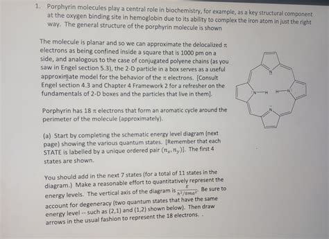 Solved Porphyrin Molecules Play A Central Role In Chegg