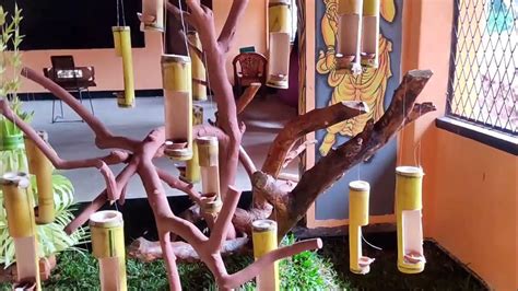 Coconut Oil Lamp පොල්තෙල් පහන 🪔🇱🇰 Natural Art Bambootree Lamp Trending Srilanka Youtube