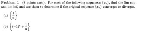 solved problem 1 3 points each for each of the following