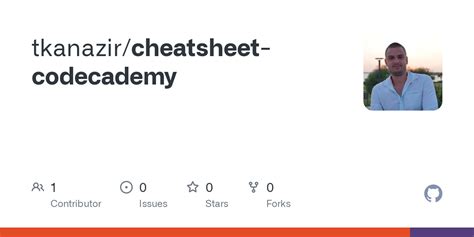 Github Tkanazir Cheatsheet Codecademy