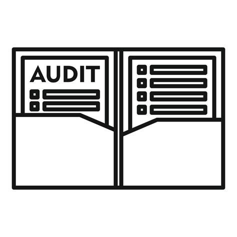 Audit Documents Icon Outline Style Vector Art At Vecteezy
