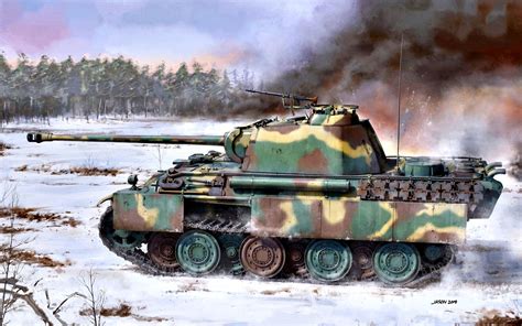 Wallpaper Tank Snow Trees Weapon Art Picture 2560x1600 Picture Image