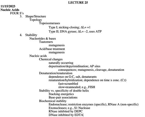 Biochemistry Lectures