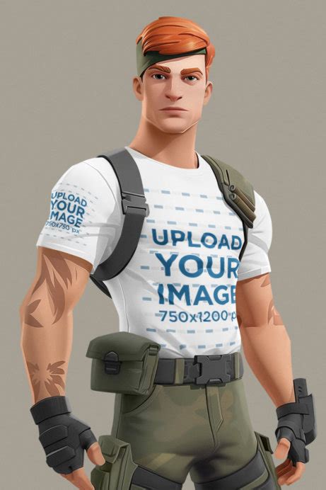 Placeit Fortnite Inspired Mockup Of A 3d Character With Tattoos