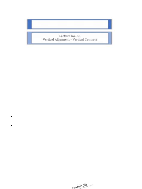 ch8 1 vertical alignment vertical controls pdf road road surface