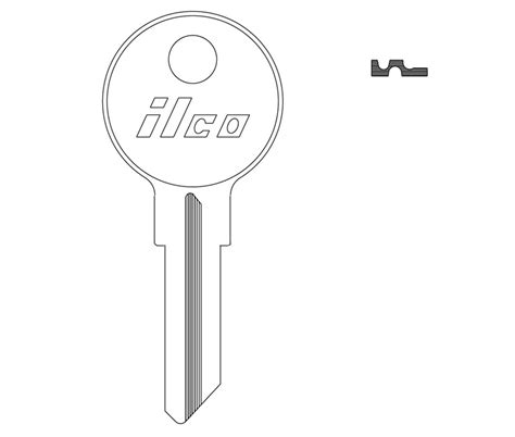 Ilco Key Hudson H02l 1562 Ilco