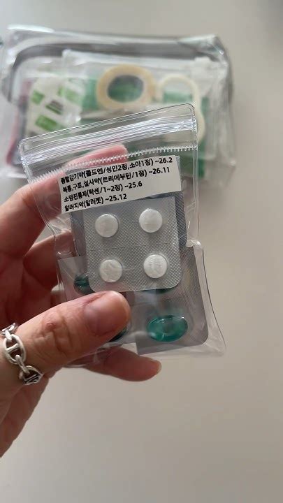 💊 미니파우치 여행용 약파우치 약추천템 비상약 가방 보부상 Whatsinmybag Asmr Minipouch Unboxing Medicinepouch
