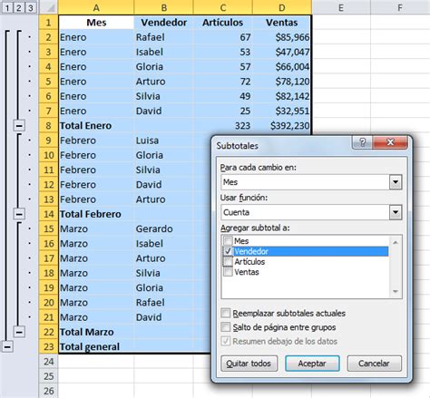 C Mo Agrupar Filas En Excel Excel Total