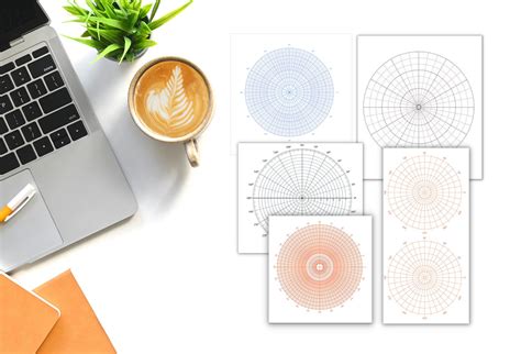 Polar Graph Papers Circular Graph Paper Beading Polar Graph Paper