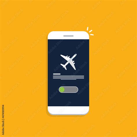 Airplane Mode Flight Mode Airplane Mode Switched On Air Plane Smartphone Notice Flat Style