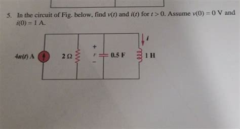 Solved In The Circuit Of Fig Below Find V And I For Chegg