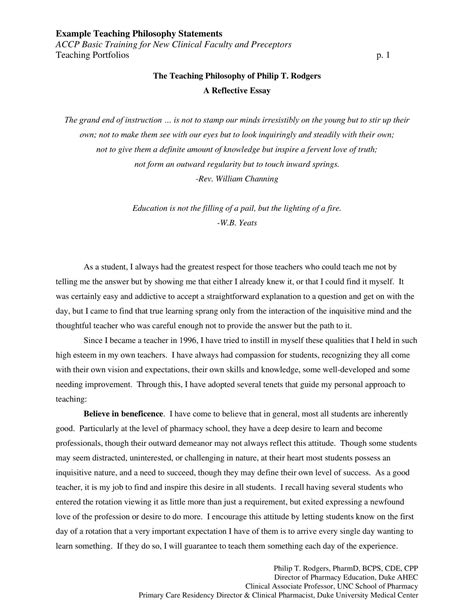Free Printable Reflective Essay Templates Word Pdf