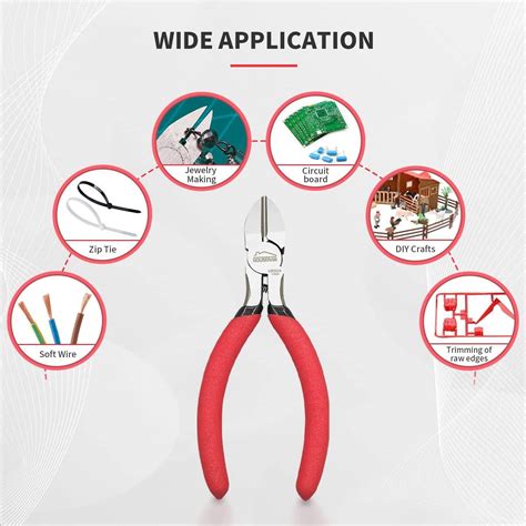 Houseran 5 Inch Wire Cutters 5 Pack Diagonal Cutters Side Cutters Wire Cutter Set Wire Snips