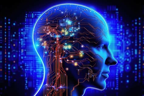 Premium Photo Cybernetic Brain Integration Human And Ai Synthesis