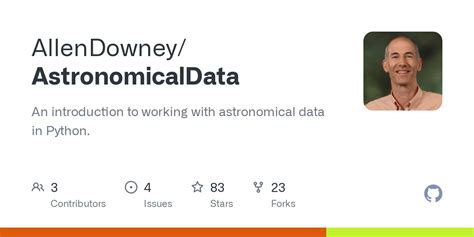 Github Allendowneyastronomicaldata An Introduction To Working With