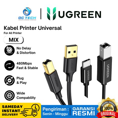 Jual Ugreen Kabel Printer Usb A Type C To Type B 20 For Printer Epson