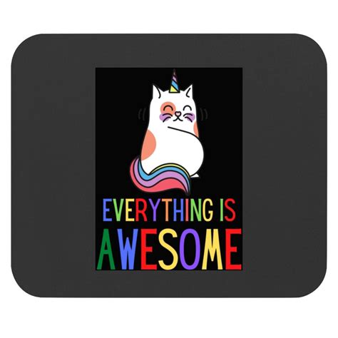Cartoon Unikitty Cute Colorful Unicorn Cat Mouse Pads Sold By