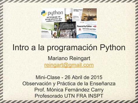 Lenguaje De Programación En Python Uncp Pptx