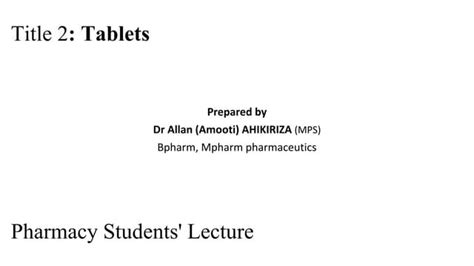 Manufacturing Process Of Aspirin Pptx