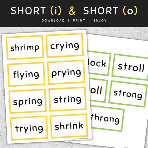 Cccvcc Words Flash Cards Short Vowels A E I O U Cccvcc Words Set