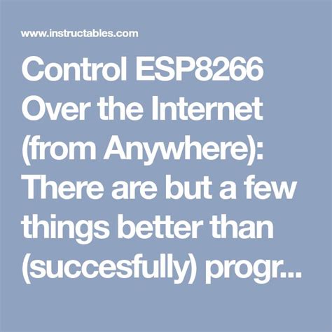 Control Esp8266 Over The Internet From Anywhere Router Setting