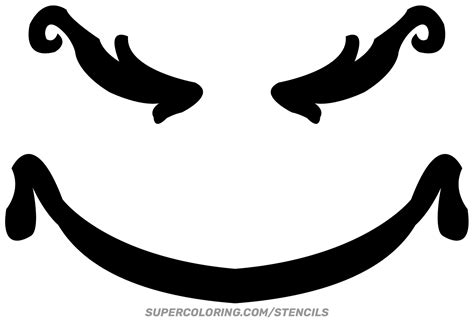 Curve Face Stencil Free Printable Papercraft Templates