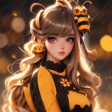 Free Photo Rendering Of Bee Anime Character