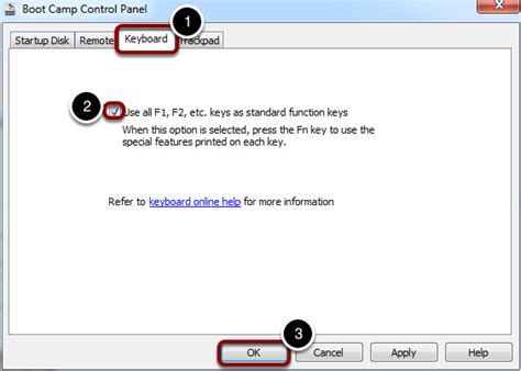 function key behavior