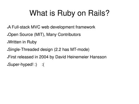 Ruby, Rails, GUIs, and More - ppt download