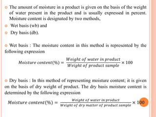 Moisture Content Determination And Equilibrium Moisture Content PPTX