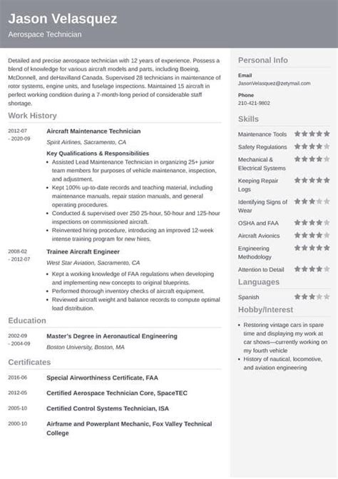 Technician Resume Examples Template And Writing Guide