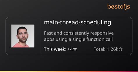 Best Of Js • Main Thread Scheduling