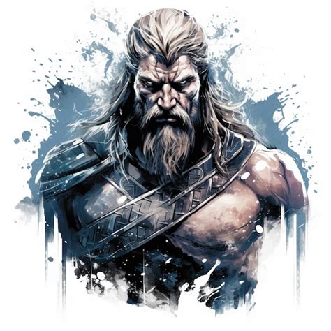 Premium Photo A Close Up Of A Man With A Beard And A Sword Generative Ai