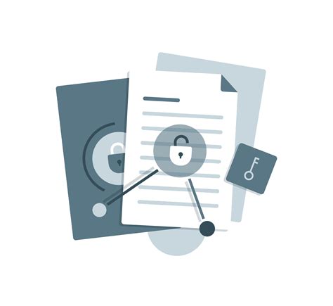 Open Folder Iconfolder With Documentsdocument Protection Conceptflat Design Icon Vector