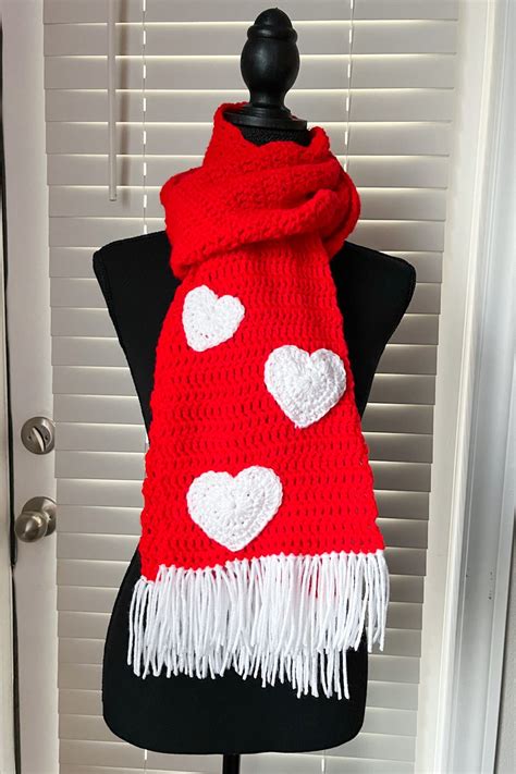 Crochet Heart Scarf Pattern
