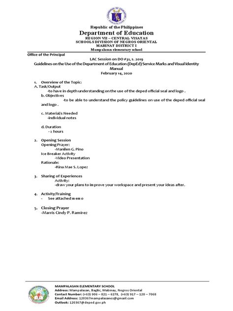 Lac Deped Official Seal And Logo Pdf