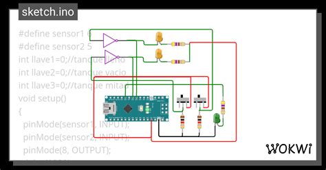 Nivel Agua LED NIVEL Wokwi ESP STM Arduino Simulator